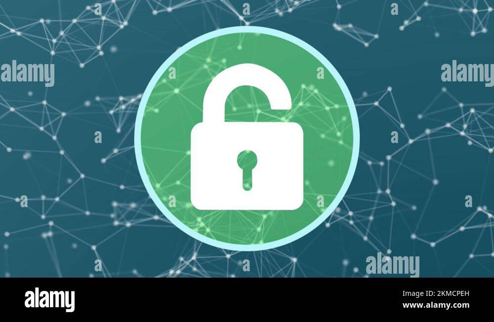 Clever motion graphic element of a circular system security logo with ...