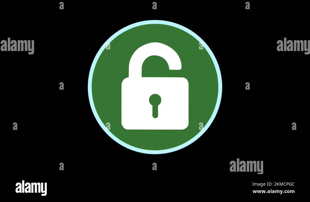 Clever motion graphic element of a circular system security logo with ...