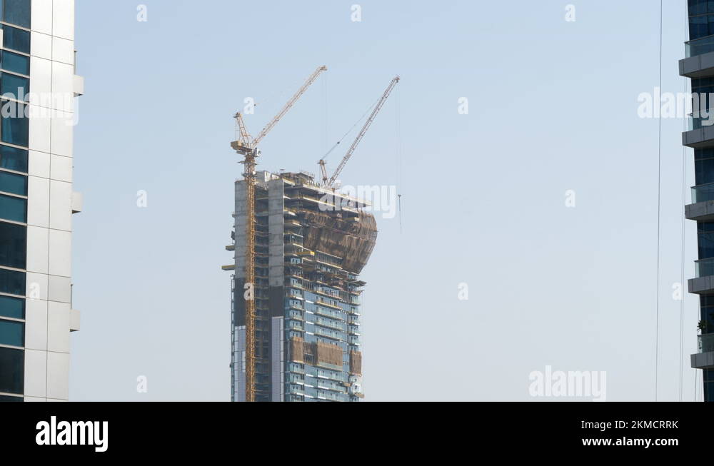 Skyscraper construction building tall building tower structure Stock ...