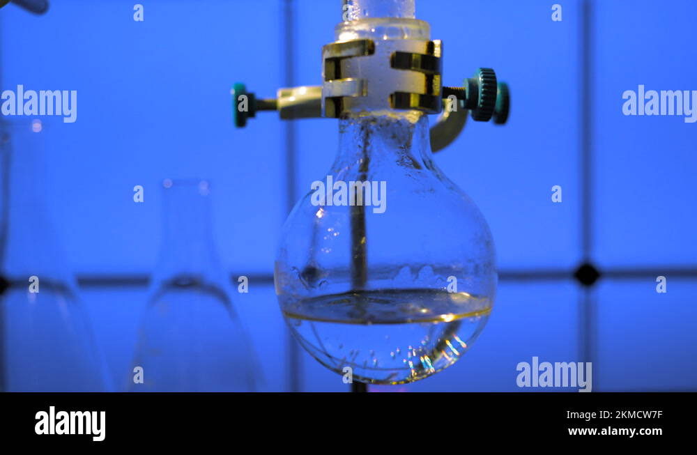 Synthesis of organic matter in a chemical laboratory. Distillation of ...