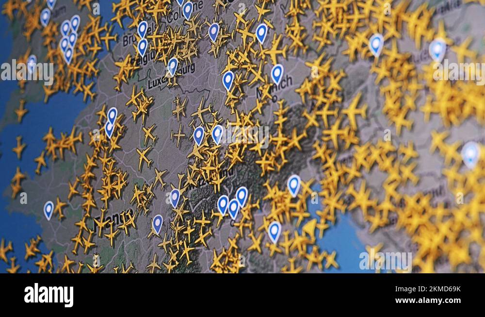 Air traffic control map Stock Videos & Footage - HD and 4K Video Clips ...