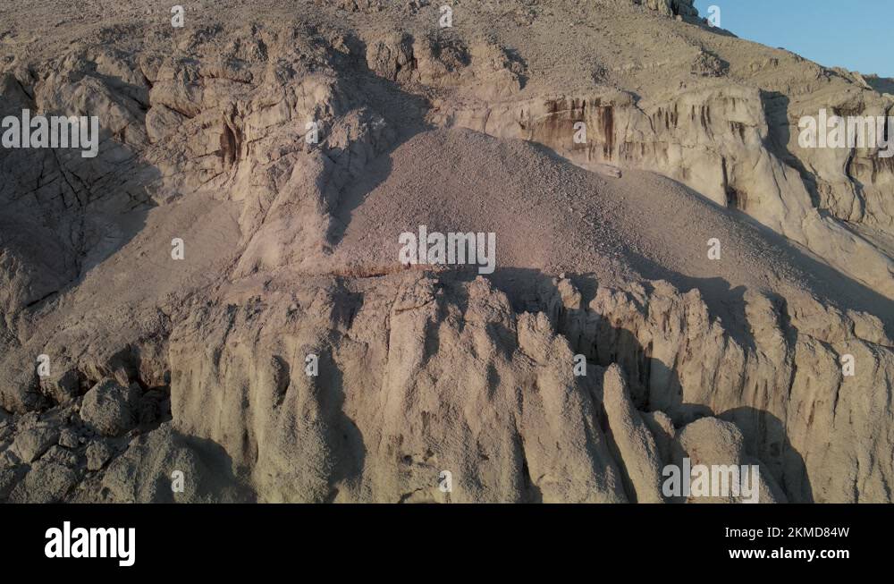Mars like terrain, arid inhabitable landscape. Tilt up. Life on mars ...