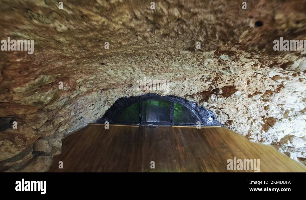 Abraham cave ,Urfa Turkey. 4K. Interior view of cave where prophet ...