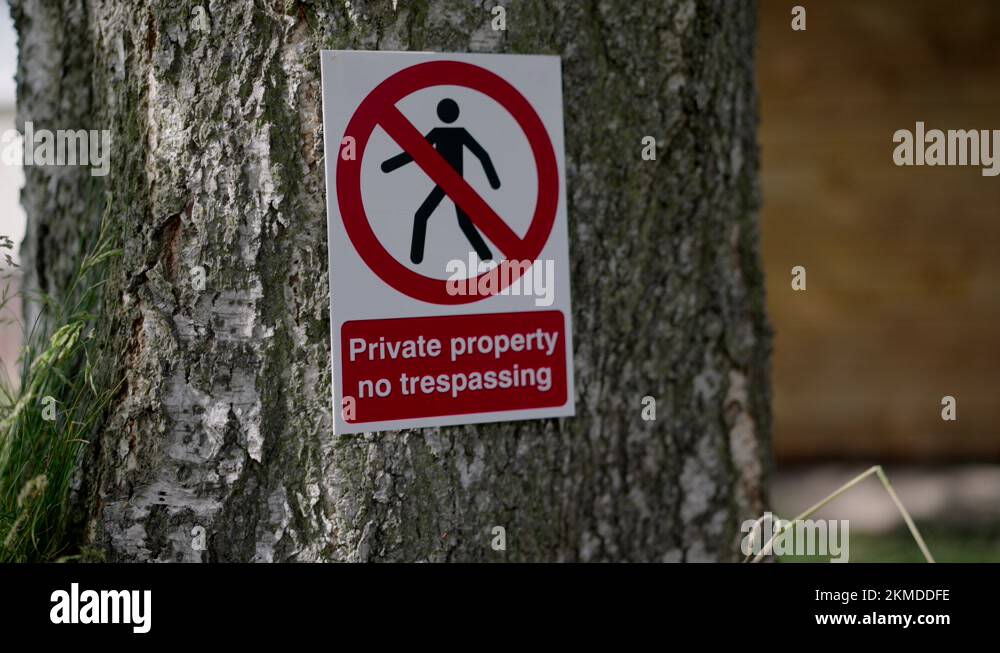 No trespassing sign on tree Stock Videos & Footage - HD and 4K Video ...