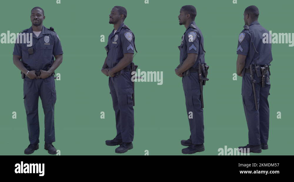 Black american police officer standing Stock Videos & Footage - HD and ...