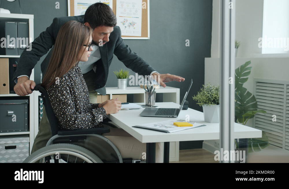 Disabled wheelchair office Stock Videos & Footage - HD and 4K Video ...