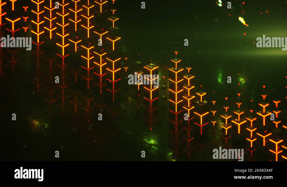 Glowing Level meter bars seamless loop 3D render animation Stock Video ...