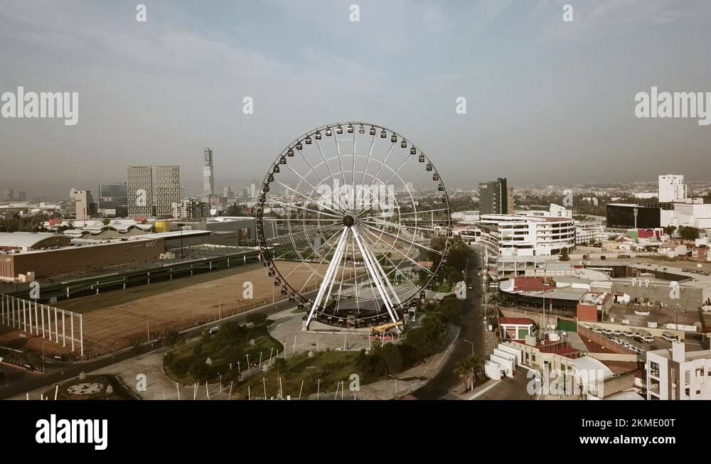 Front side of the Ferris showing Angelopolis mall, part of the city and ...