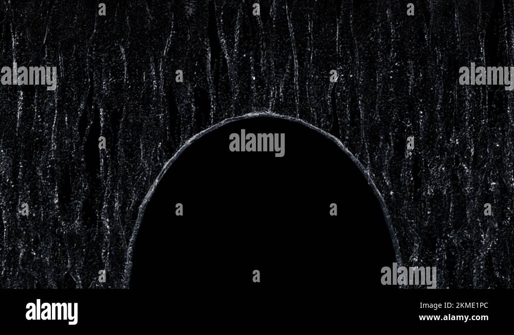 Waterfall texture loop isolated on black background. 4K for mapping 3d ...