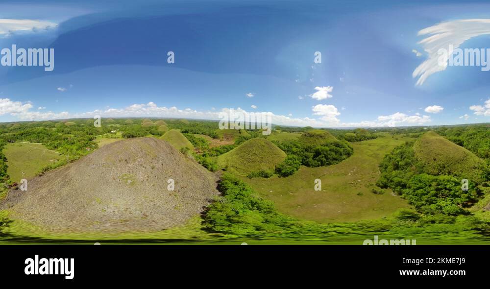 Chocolate hills.Bohol Philippines. 360-Degree view Stock Video Footage ...