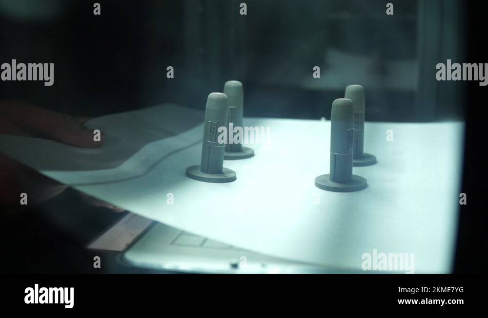 Female hands moving 3D prints from 3D printer, real time Stock Video ...