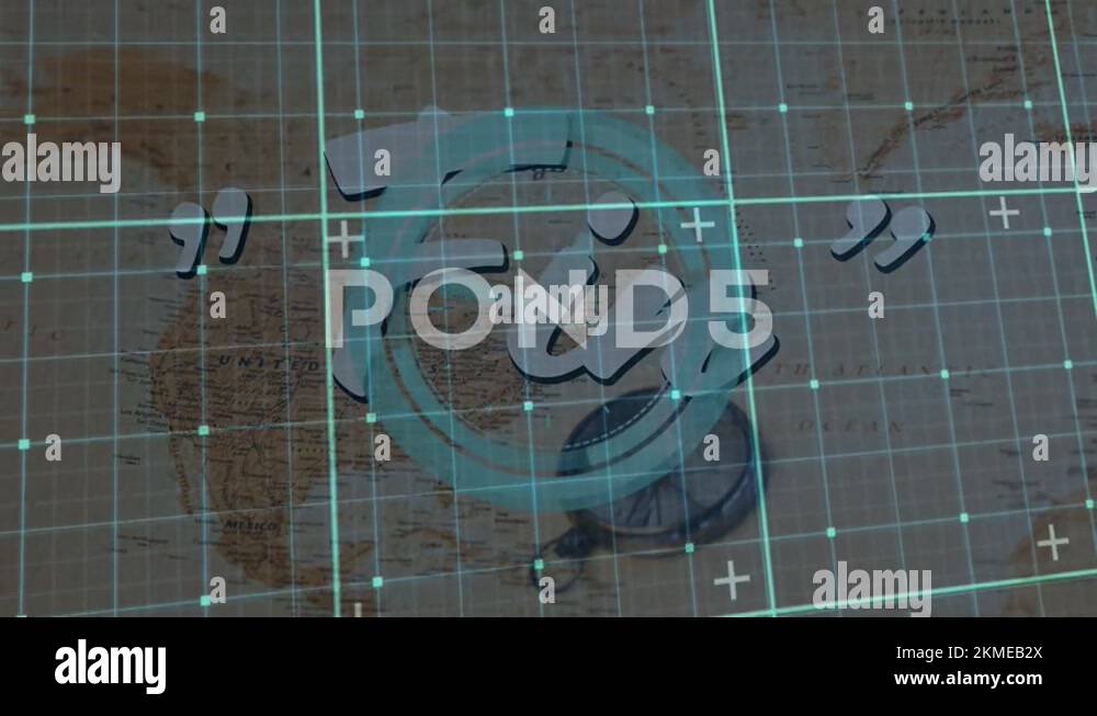 Animation of scope scanning and scope scanning over fin text Stock ...