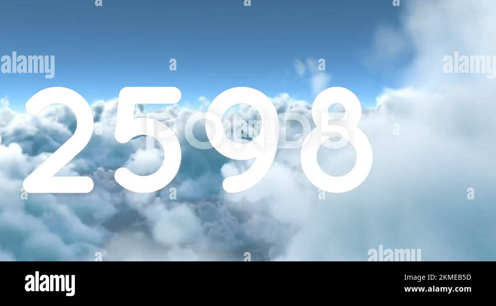 Animation numbers changing over clouds Stock Videos & Footage - HD and ...