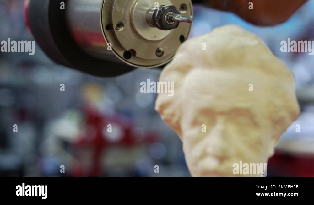 An imitation of the creation of a bust of Albert Einstein Stock Video ...