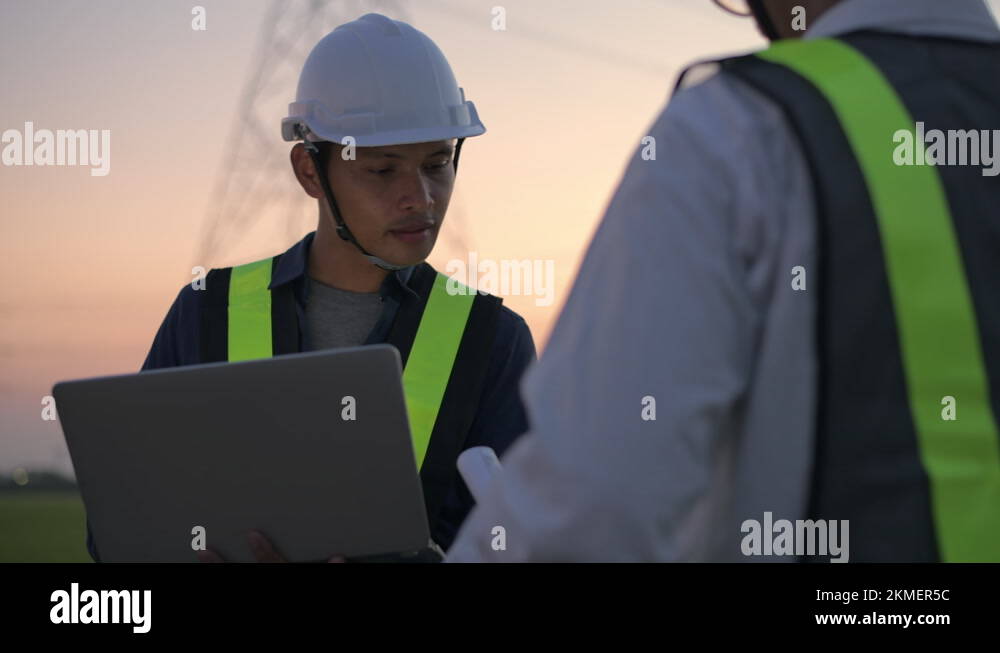 Engineer concept of 4k Resolution. Employees are planning together at ...