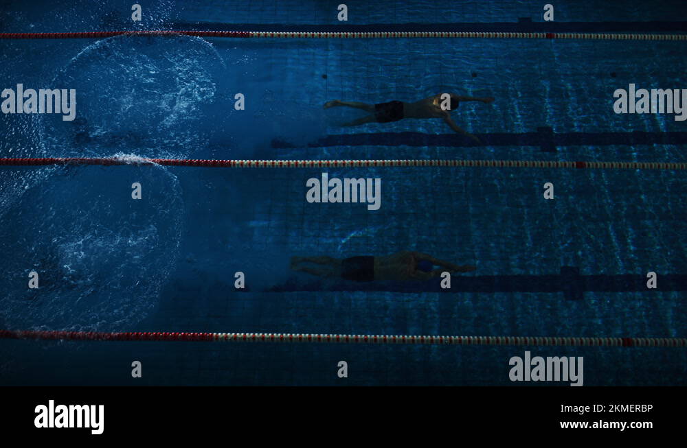 Two Swimmers Compete in Swimming pool Stock Video Footage - Alamy