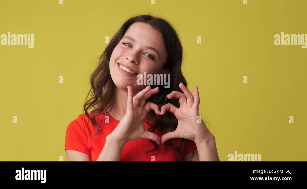 Romantic woman showing love sign Stock Videos & Footage - HD and 4K ...