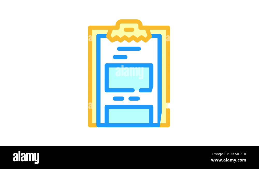 task list of call center color icon animation Stock Video Footage - Alamy