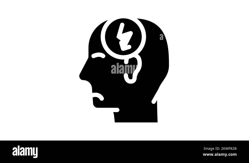 Head cutting ache headache glyph Stock Videos & Footage - HD and 4K ...