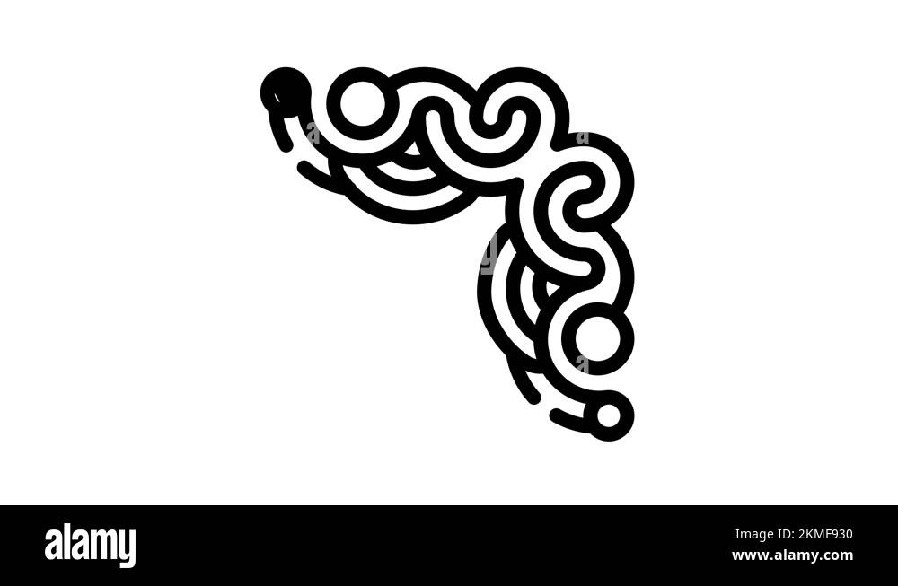 curly corner black icon animation Stock Video Footage - Alamy