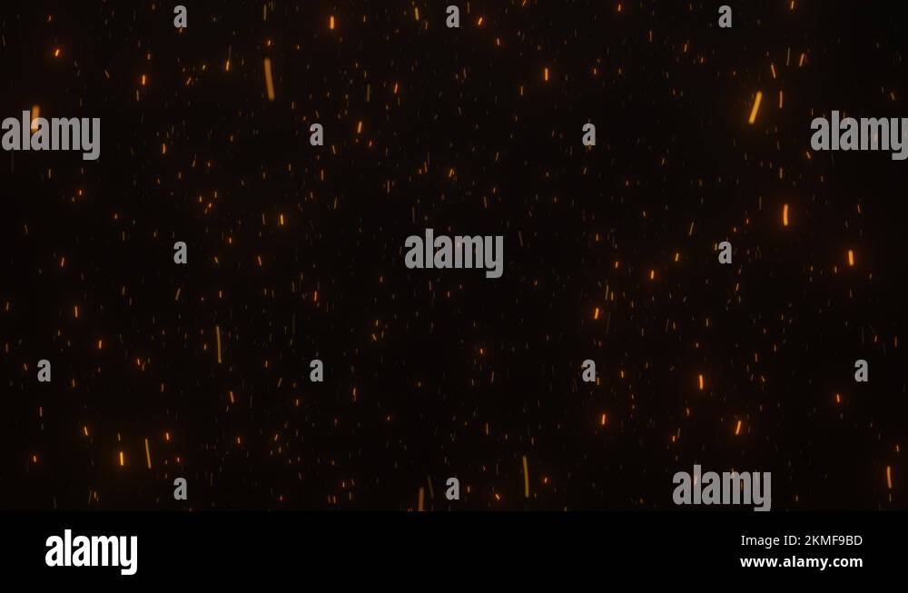 Burning ash from fire background. Sparks backdrop. Flickering abstract ...