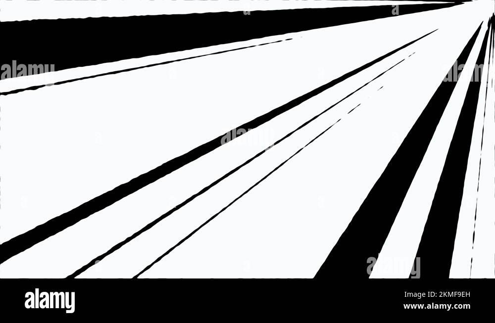 4K Comic Cartoon Super Fast Speed line from Corner Loop Animation Black ...