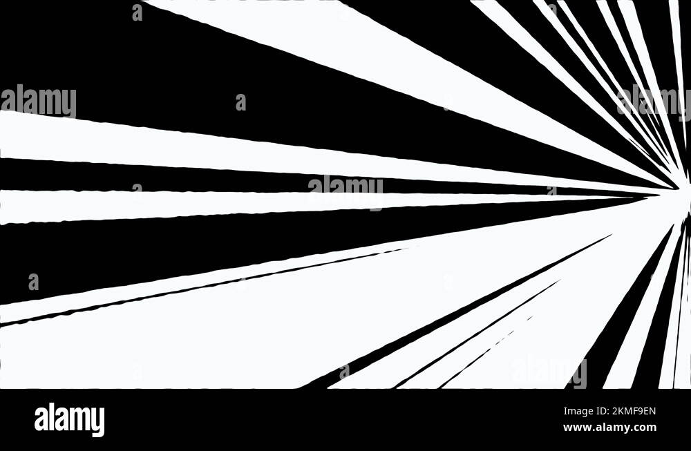 4K Comic Cartoon Super Fast Speed line from Border Loop Animation Black ...