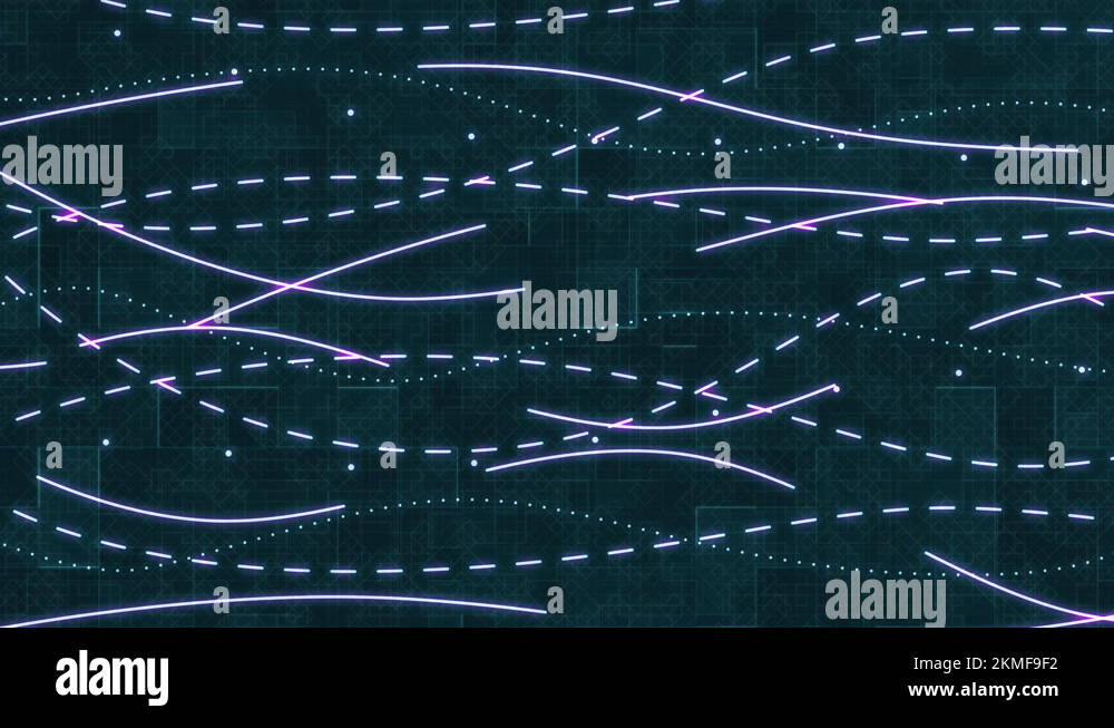 4K Data Line Stream Network Background Loop Animation Stock Video ...