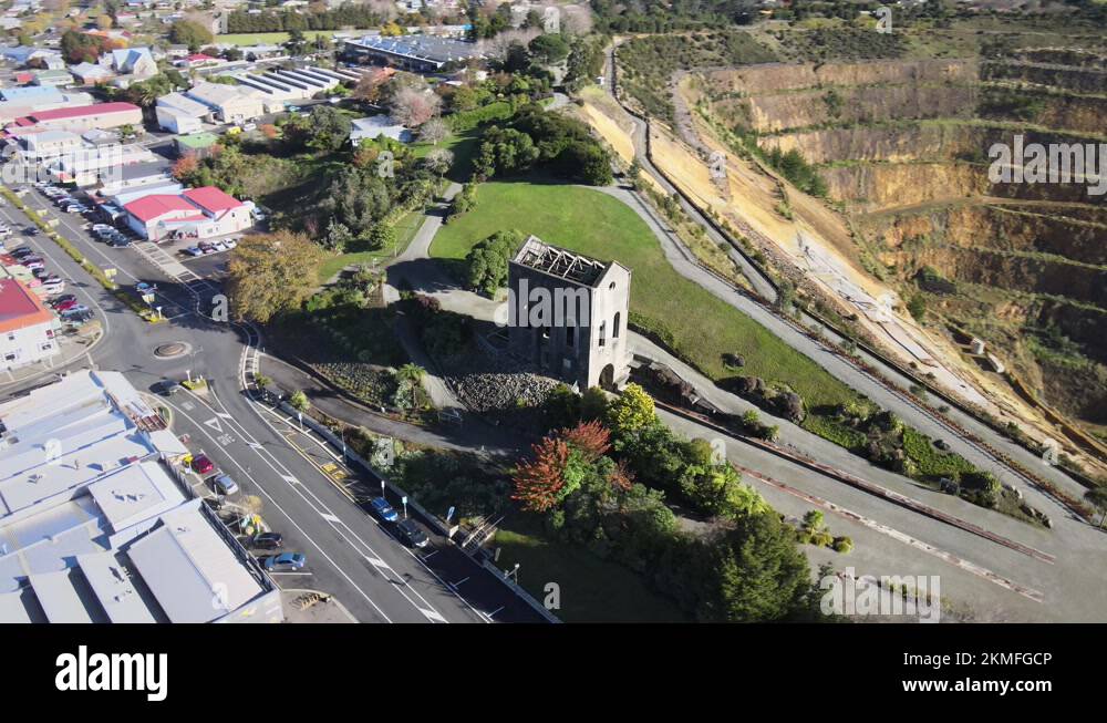 Cornish Pumphouse, relic of the richest New Zealand gold mine and ...