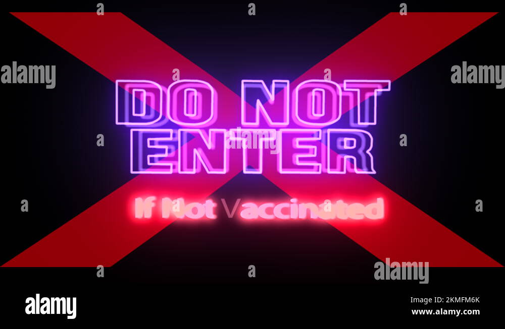 Animated flashing neon sign with large red x. Do not Enter if not Stock ...