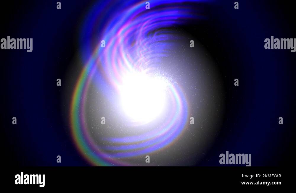 Lens flare circular rotating with central light point and black ...