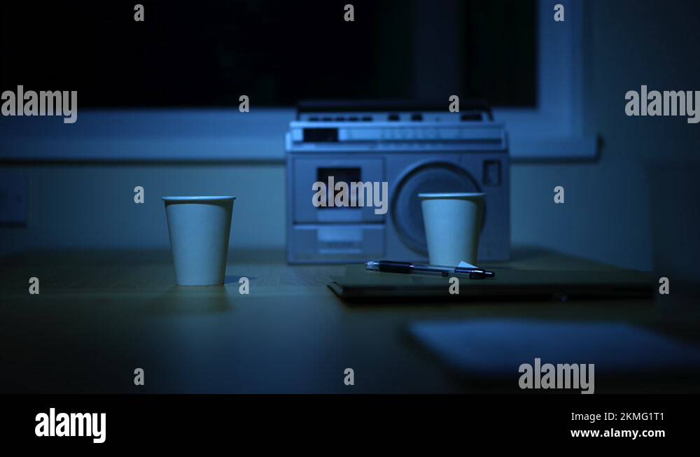 Cinematic Police Interrogation Room Ready For Interview Stock Video ...