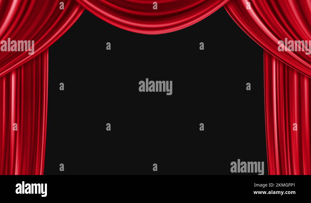4K Red Curtain Opening Show Animation Background Stock Video Footage ...