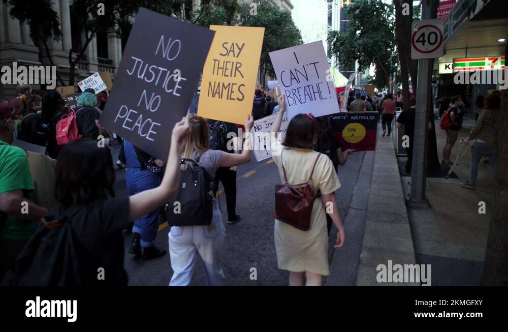 No Justice No Peace, Say Their Names, I Cant Breathe, placards at demo ...