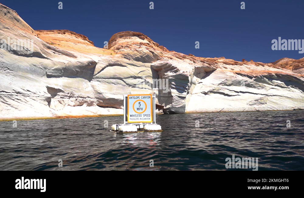 Kayaking in Antelope Canyon, Lake Powell, Arizona, USA. Wakeless Speed ...