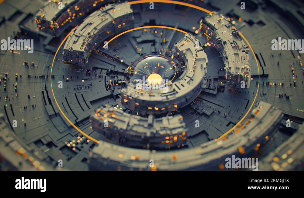 Rotating circle elements seamless loop 3D render animation Stock Video ...