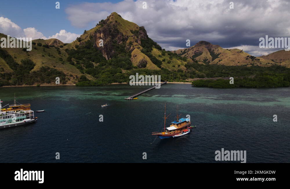 Yachts And Passenger Boats At The Flores Sea On Tour Of Komodo Island ...