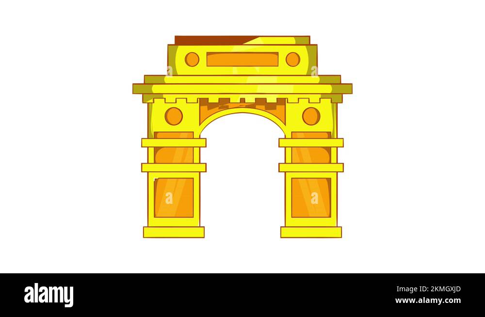 India Gate, New Delhi icon animation Stock Video Footage - Alamy