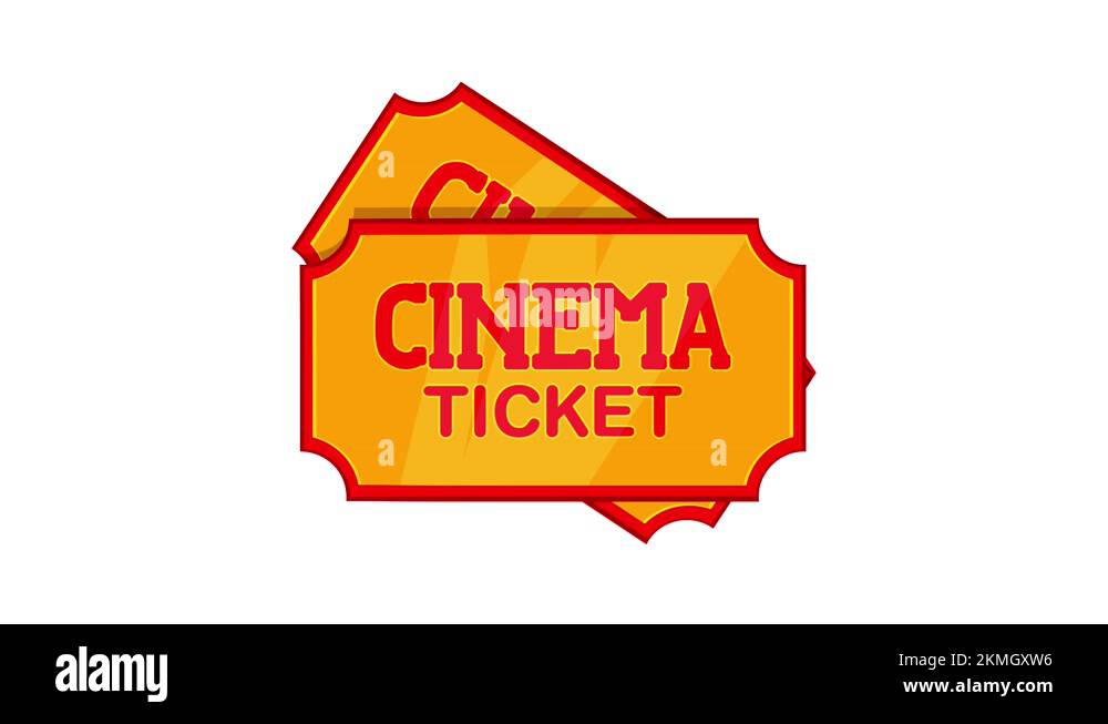 Movie ticket icon animation Stock Video Footage - Alamy