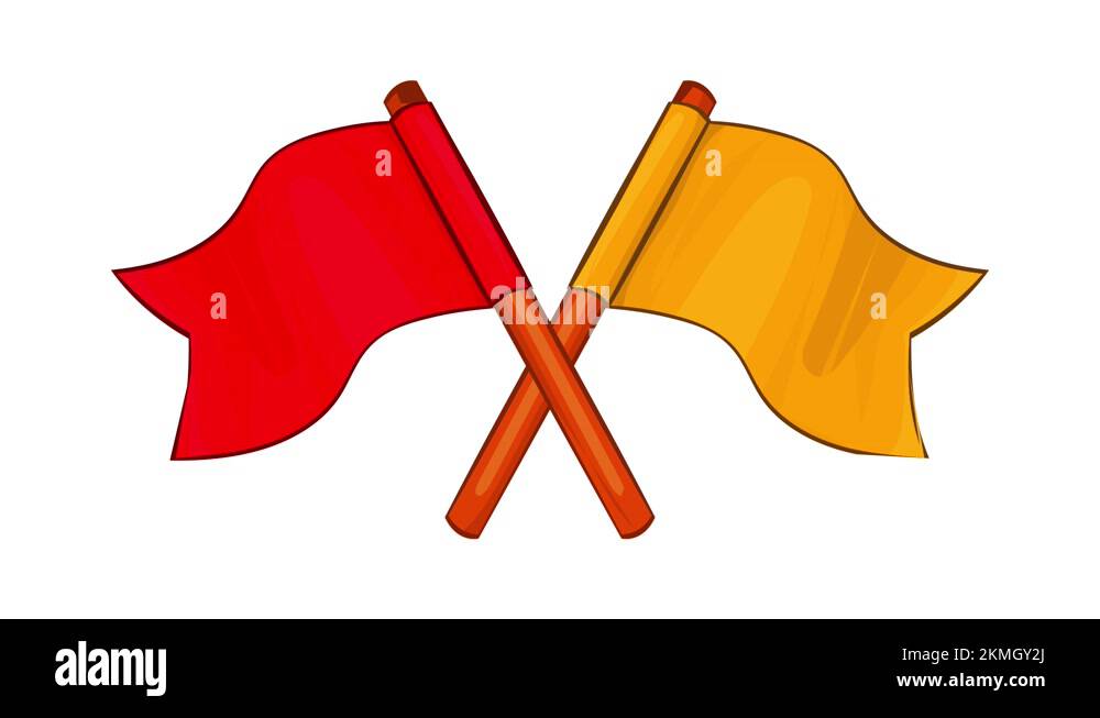 Two crossed flags icon animation Stock Video Footage - Alamy