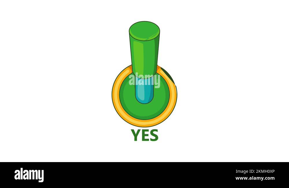 Toggle switch button in the agree position icon animation Stock Video ...