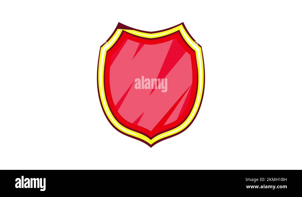 Blank safety protection shield icon animation Stock Video Footage - Alamy