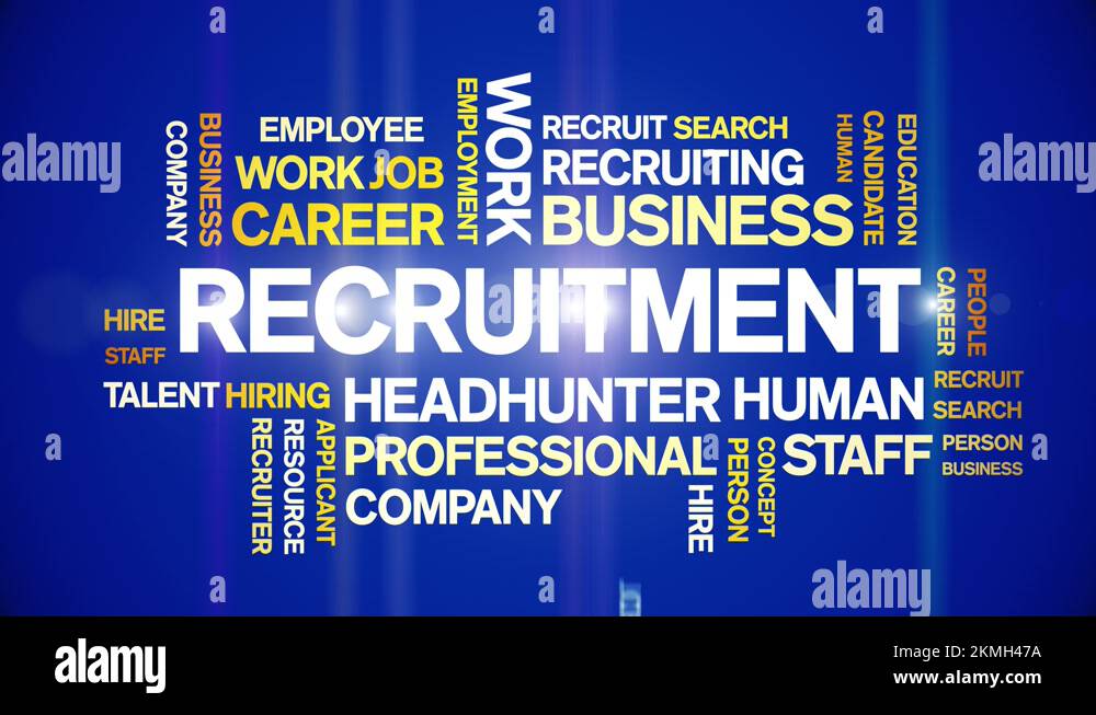 Recruitment animated word cloud,design animation typography seamless ...