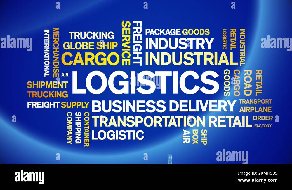 Logistics animated word cloud,design animation kinetic typography ...