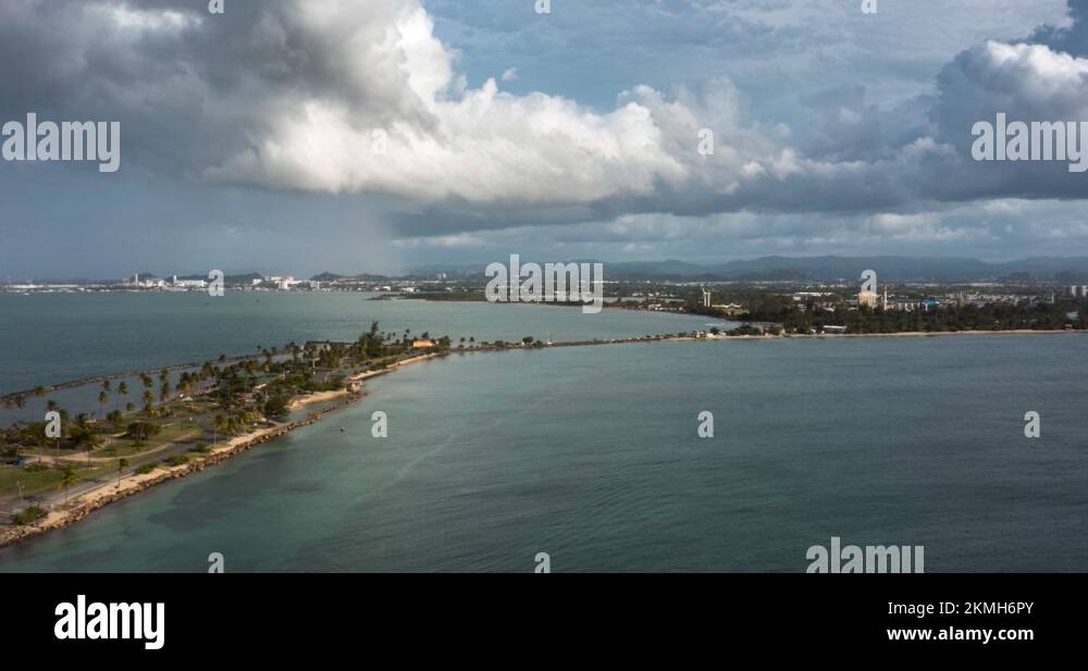 Rain Clouds Moving Above Isla de Cabras In Palo Seco, Toa Baja, Puerto ...