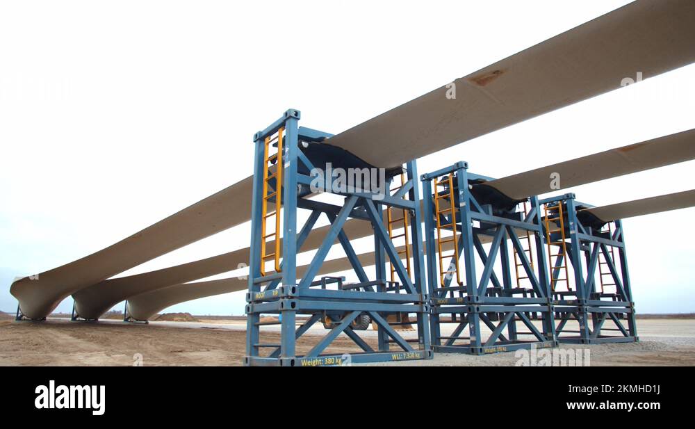 Wind turbine blades construction Stock Videos & Footage - HD and 4K ...