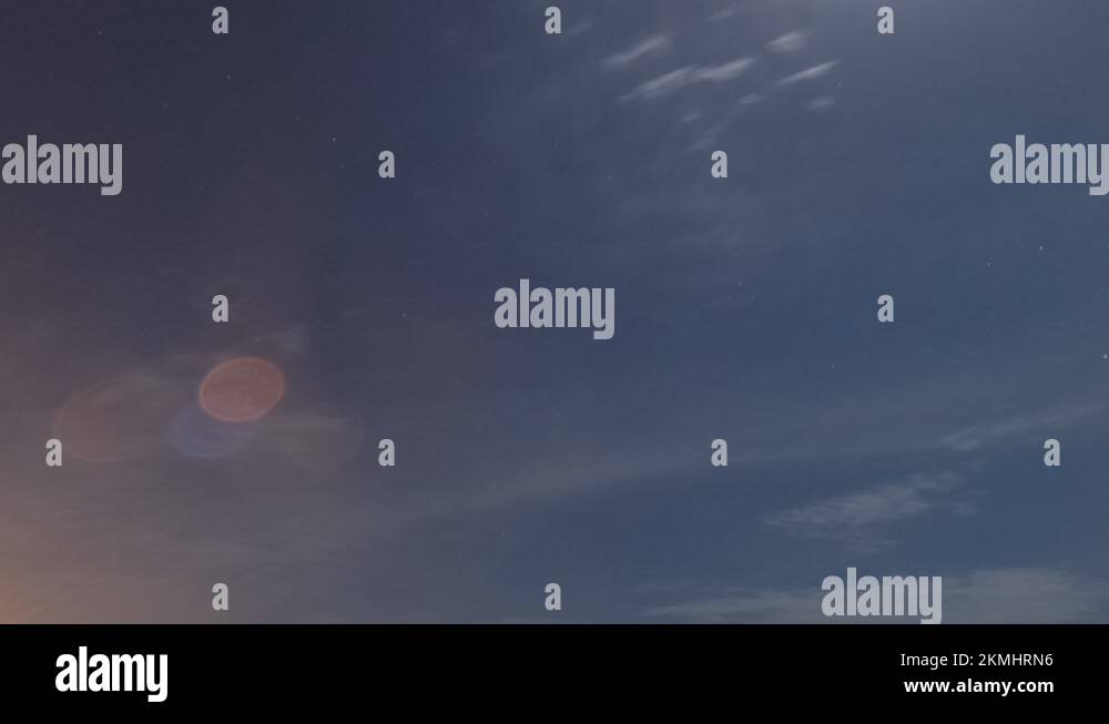 Moon light n rising star on night sky n bokeh lens flare Stock Video ...