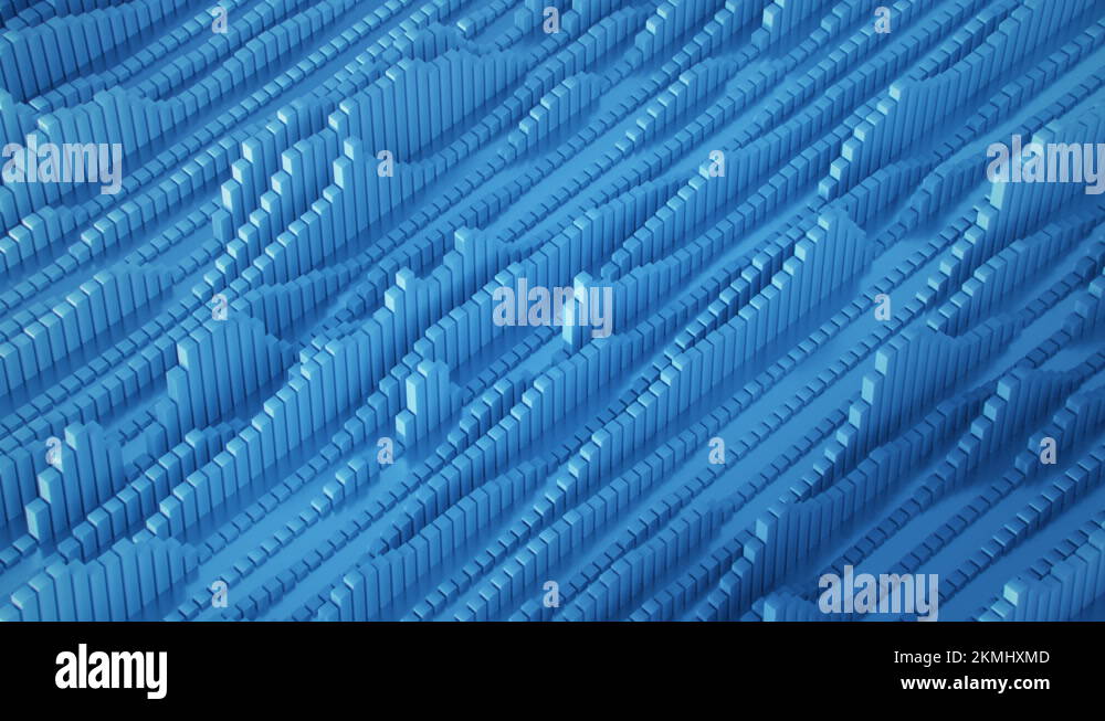 Blue graphs of electromagnetic waves seamless loop 3D render animation ...