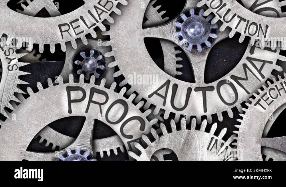 Tooth Wheels with Process Automation Concept Stock Video Footage - Alamy