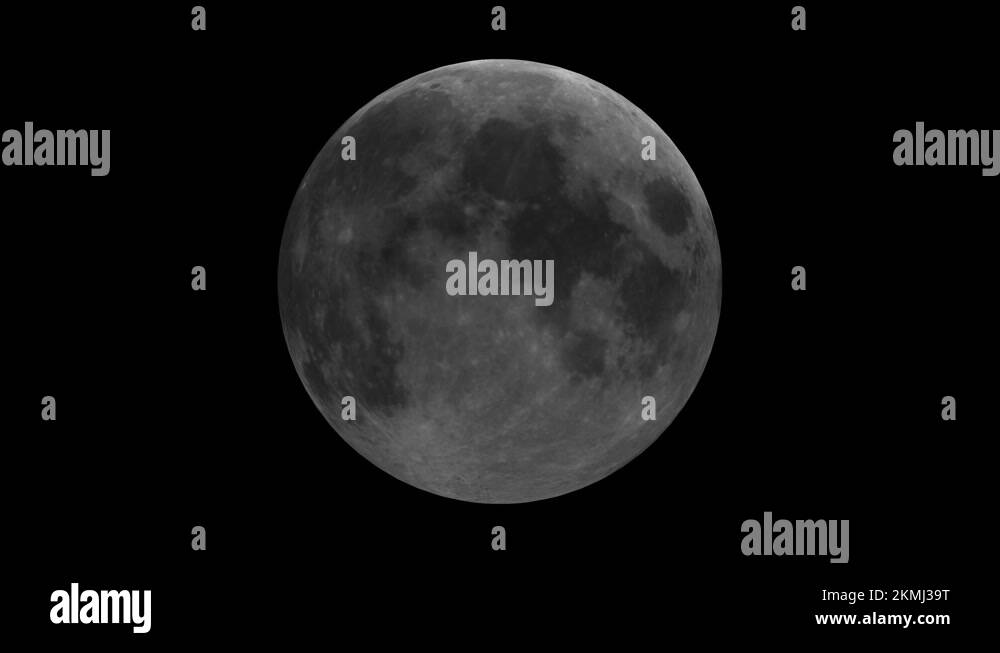 Rotating Moon in different phases with detail surface. Footage of the ...